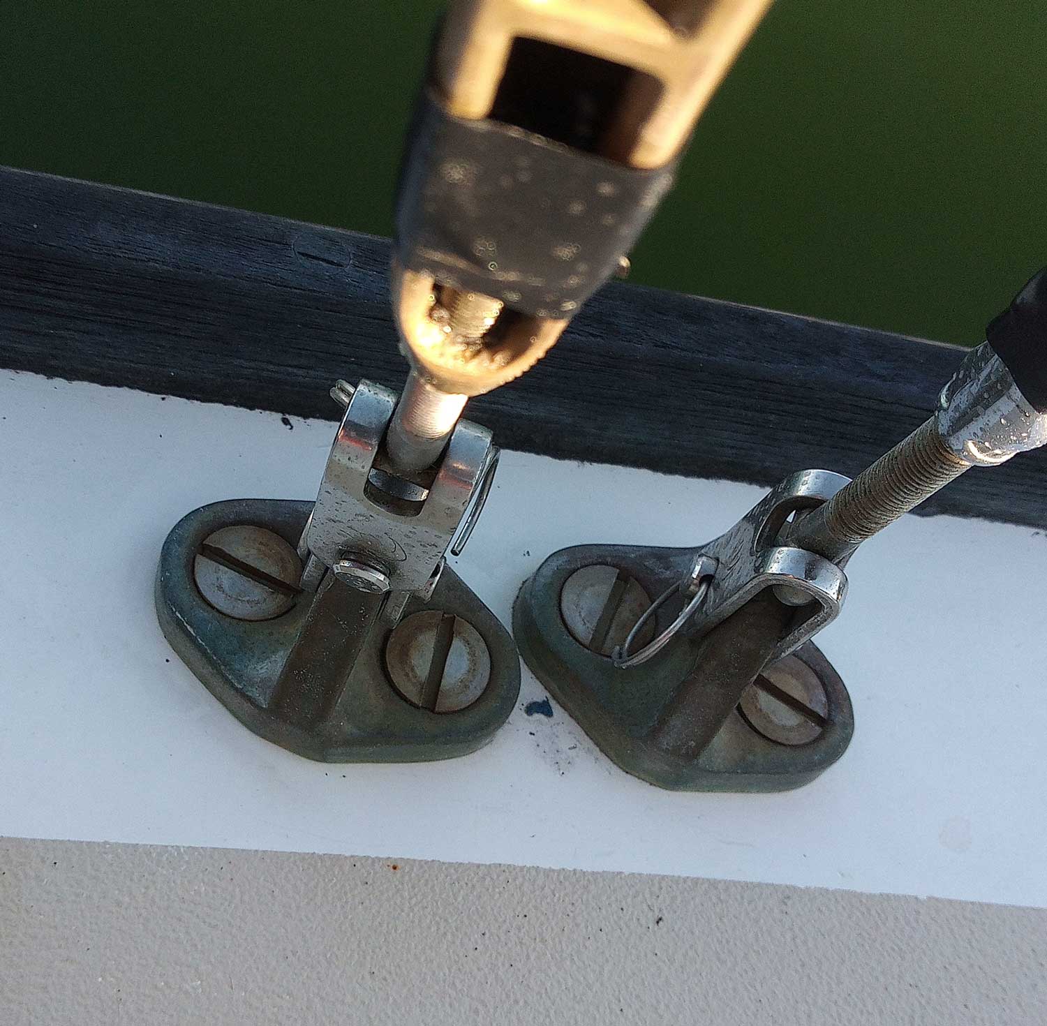 chainplate backing plates - The Cape Dory Board